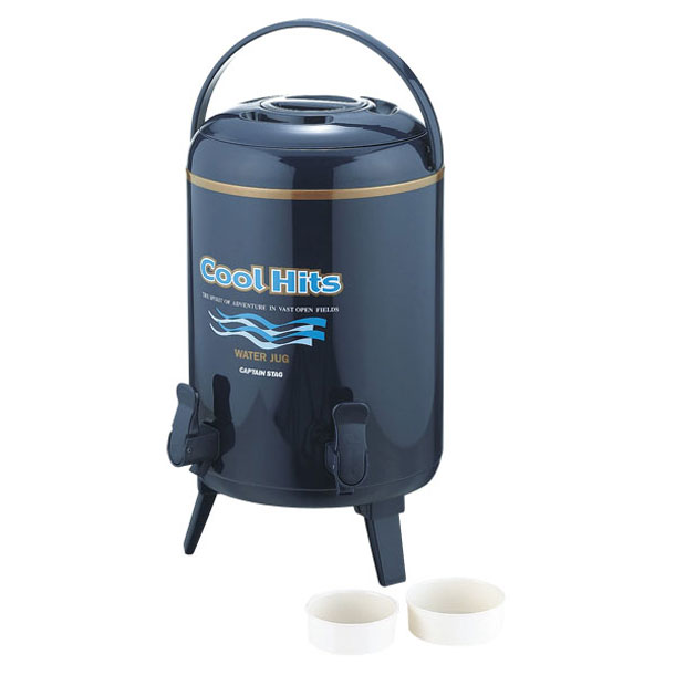 キャプテンスタッグ captainstag クールヒッツ ツインコックウォータージャグ10L(ネイビー) M-5034 アウトドア器具 (M5034)