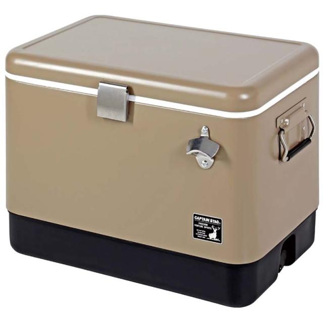 captainstag(キャプテンスタッグ) スチールフォームクーラー51L(カーキ) アウトドアクーラーボックス (ue0080)