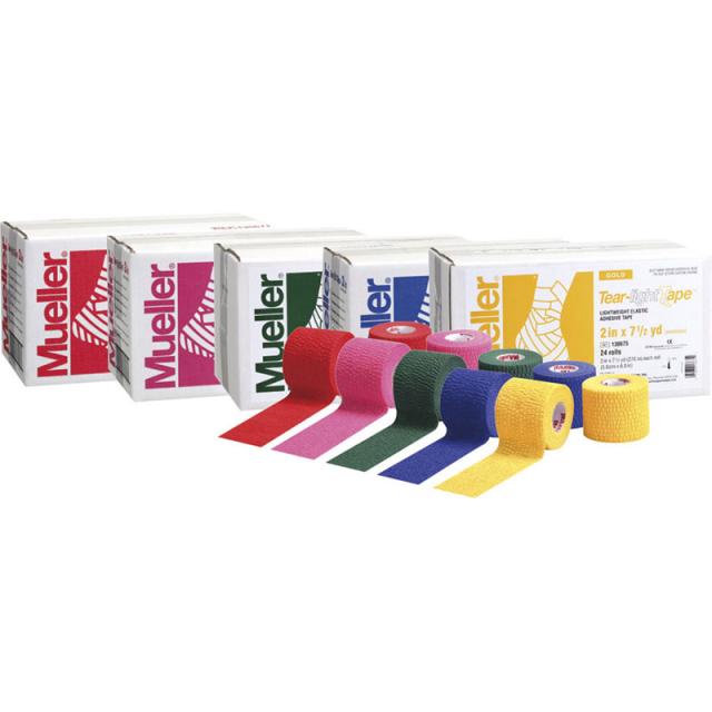 【ロット販売：入り数24】 MUELLER(ミューラー) ティアライトテープ 50MM ゴールド ボディーケア テーピング (130685)