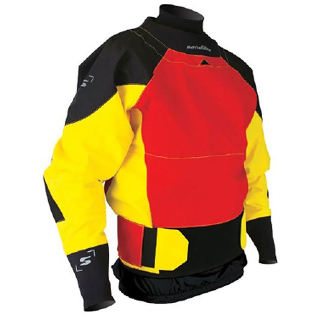 SANDILINE(サンディライン) ジャケットエキストリームドライ 4L ロングスリーブ レッド/イエロー/ブラック M アウトドア ウェア １ (40689)