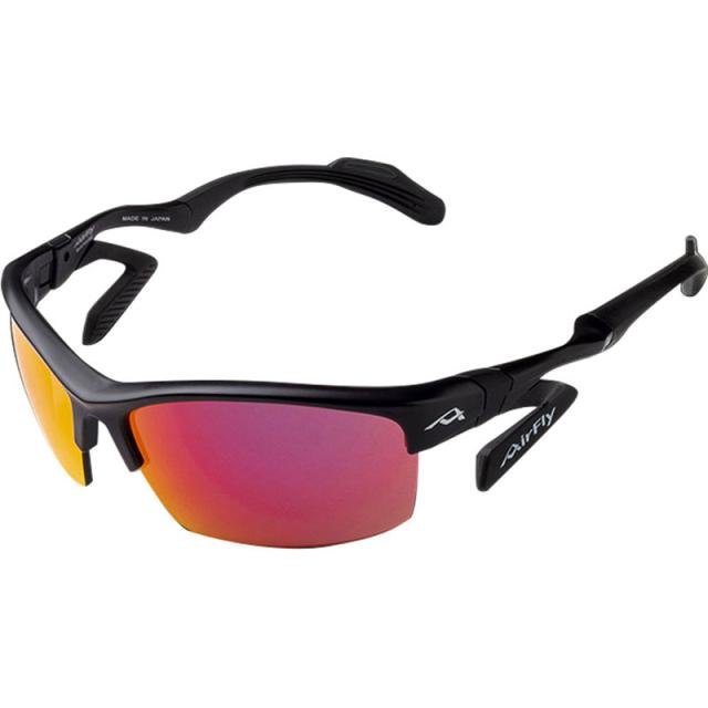 Airfly(エアフライ) 鼻パッドノナイスポーツサングラス AF-303 C-1 BLACK MATT マルチスポーツ サングラス (af303c1)