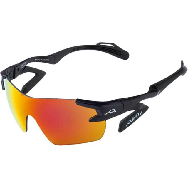 Airfly(エアフライ) 鼻パッドノナイスポーツサングラス AF-901 C-1K BLACK MATT マルチスポーツ サングラス (af901c1k)