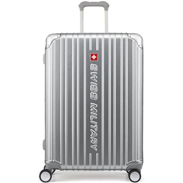 SWISS MILITARY(スイスミリタリー) CYGNUS(シグナス) スーツケース 75cm メタルシルバー カジュアル キャリーケース (sma828silv)