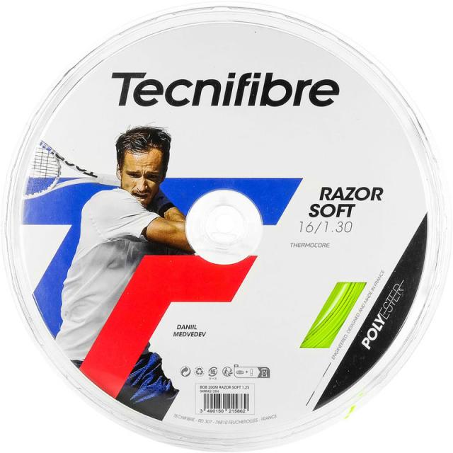 Tecnifibre テクニファイバー BOB 200M RAZOR SOFT 1.30 LIME テニス 硬式ガット 04rras130l