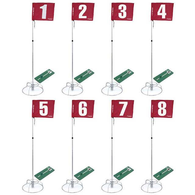 HATACHI ハタチ グラウンド・ゴルフ 8ホールセット レッド(2本継ポール) グラウンドゴルフ ゴルフクラブ bh1506-62
