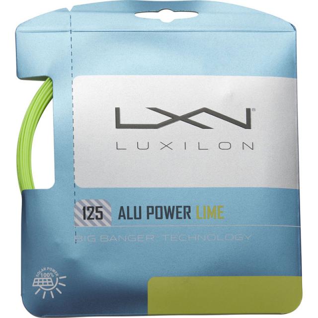 【ロット販売：入り数6】 Wilson ウイルソン ALU POWER 125 LIMEGREEN SET テニス ガット wrz990240