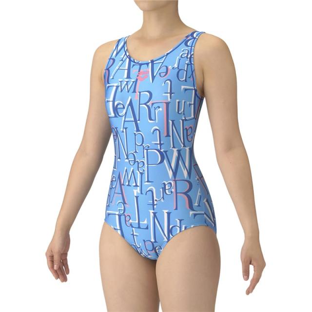 arena(アリーナ) フイツトネスワンピース 水泳水着W フィット (as5fwf21l-blpk)