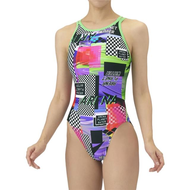 arena(アリーナ) トレーニングワンピース 水泳水着W 非公認 (as5fwm22l-bkpp)