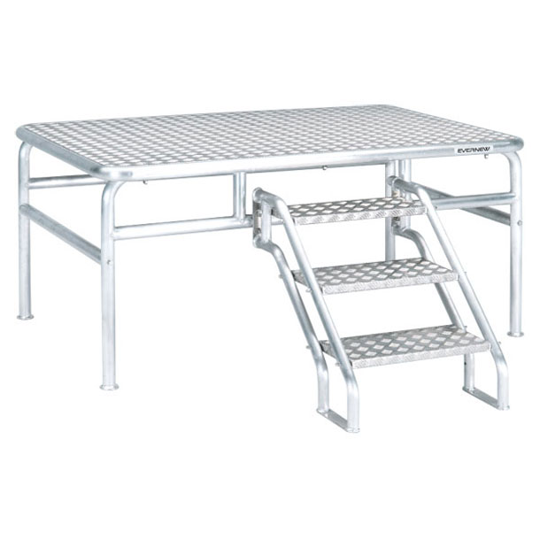 エバニュー Evernew 代引き･個人宅配送不可 朝礼台オールアルミ 180EV 学校機器 器具 (EKA505)