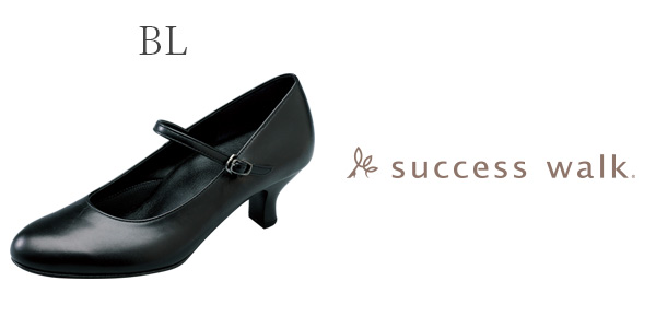 20%OFF ワコール サクセスウォーク プレーンパンプス 足囲EE ラウンドトゥ 5cmヒール ストラップ(21.5〜25.0cm)WFN561