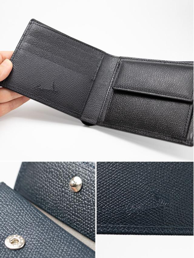 二つ折り財布 メンズ 折りたたみ 本革 革 レザー 型押し 高級 ブランド