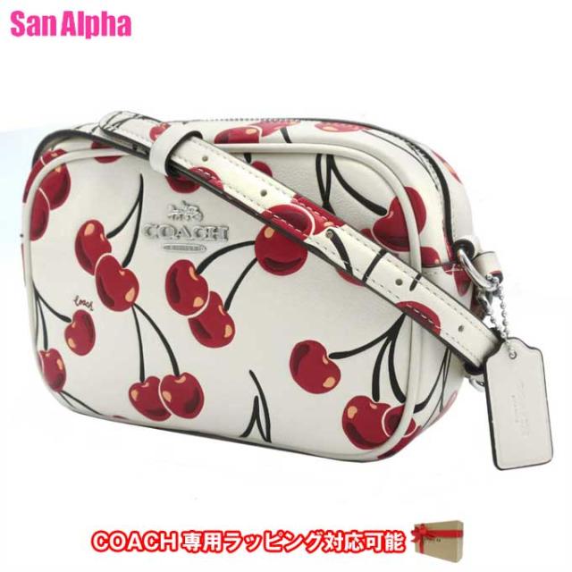 コーチ バッグ ショルダーバッグ COACH ジェイミー レザー チェリープリント ミニ カメラバッグ 斜め掛け CAB04 SVCAH (チョークマルチ) アウトレット レディース
