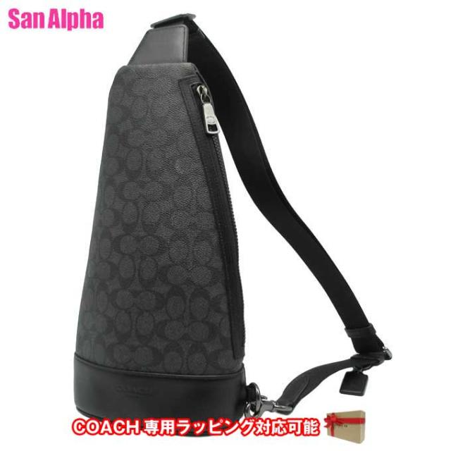 コーチ バッグ ショルダーバッグ COACH シグネチャー ドミニク スリングパック ボディバッグ CY801 QBMI5 (チャコール×ブラック) アウトレット メンズ