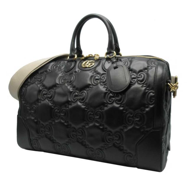 グッチ バッグ ハンドバッグ GUCCI GG マトラッセ ボストンバッグ 2WAY 斜め掛け 700762 (ブラック) ブティックライン メンズ レディース【ラッピング対象外】