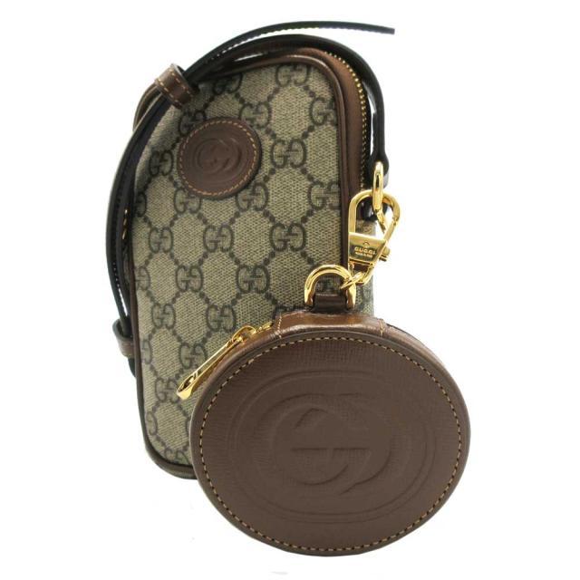 グッチ バッグ ショルダーバッグ GUCCI GGスプリーム 斜め掛け ポーチ付き 700959 92TCG (ベージュ系マルチ) ブティックライン レディース