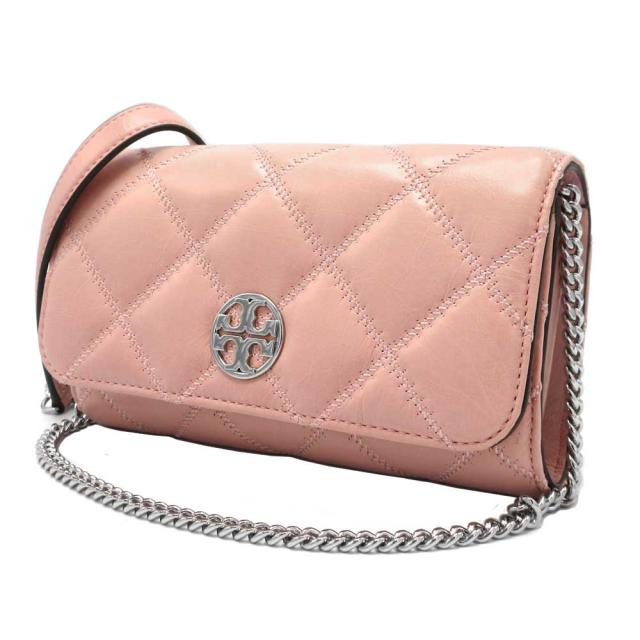 トリーバーチ バッグ ショルダーバッグ TORY BURCH ウィラ グレーズド チェーンウォレット チェーンバッグ ショルダーウォレット 斜め掛け 156095 0724 668 (ピンク系) レディース