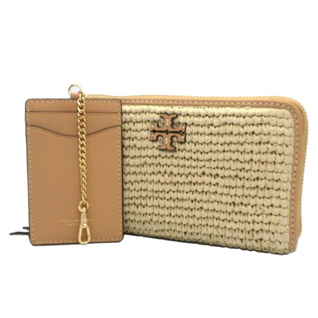 トリーバーチ 財布 長財布 TORY BURCH ティア ラフィア ジップ コンチネンタル ウォレット ロゴ ラウンドファスナー カードケース付き 156094 0624 925 (ラフィア)  アウトレット レディース