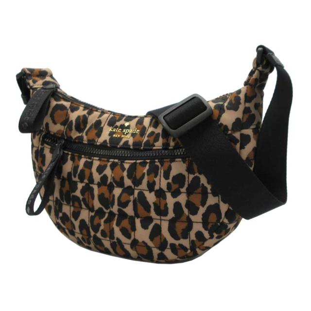 ケイトスペード ニューヨーク バッグ ショルダーバッグ kate spade new york カムデン ポリエステル スポッテッド レオパード プリント スリング バッグ クロスボディ 斜め掛け KH407 200 (ブラウンマルチ) レディース
