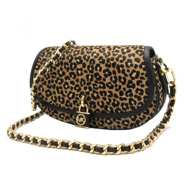 マイケルコース バッグ ショルダーバッグ MICHAEL KORS ミラ ヘアカーフ レオパード柄 スモール チェーン スリング メッセンジャー  斜め掛け 肩掛け 2WAY 30F3GIMM1H BLACK MULTI (ブラック×マルチカラー) ブティック レディース