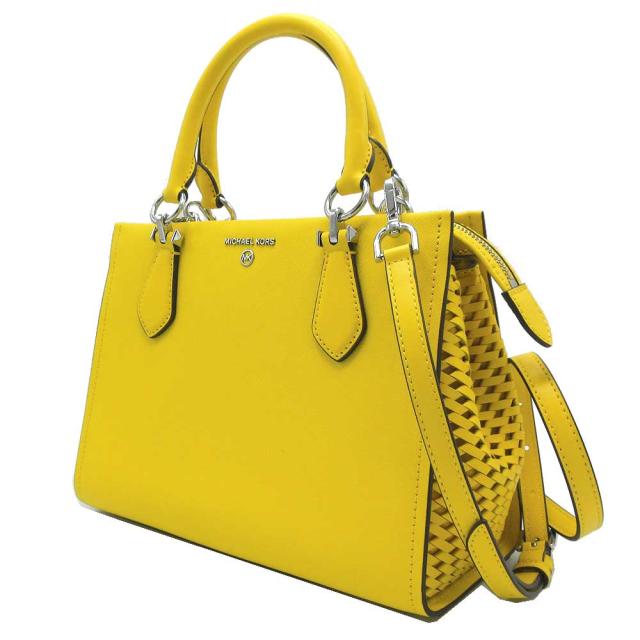 マイケル・コース バッグ ハンドバッグ MICHAEL KORS マリリン ウーヴン サフィアーノ レザー ミディアム サッチェル 2WAY 斜め掛け 30T4S6AS6U BRIGHT DANDELION((ブライト ダンデライオン) ブティック レディース