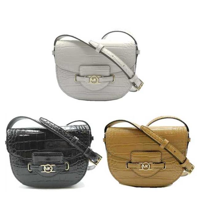 マイケルコース バッグ ショルダーバッグ MICHAEL KORS リード パテント クロコ調型押し スモール サドル 斜め掛け 35F4G6RC1A アウトレット レディース