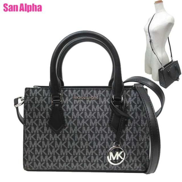 マイケルコース バッグ ハンドバッグ MICHAEL KORS シェイラ PVC スモール センタージップ 2WAY サッチェル 斜め掛け 35H3S6HS5B BLK/SILVER(ブラック/シルバー)レディース