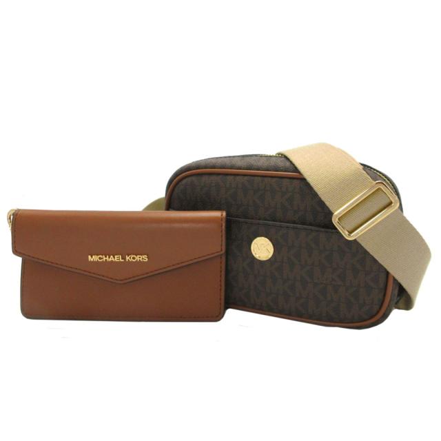 マイケルコース バッグ ショルダーバッグ MICHAEL KORS メイジー PVC MKシグネチャー スモール 2IN1 カメラ クロスボディ 斜め掛け 35S4G5MC1B BROWN (ブラウン) アウトレット レディース