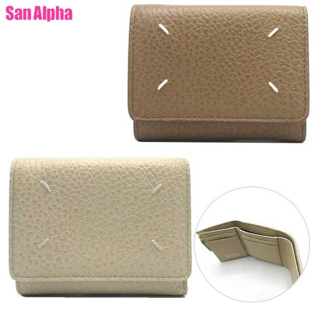 メゾンマルジェラ 財布 三つ折り財布 Maison Margiela 11 レザー 4ステッチ ジップ トリフォールド ウォレット SA3UI0010 P4455 レディース