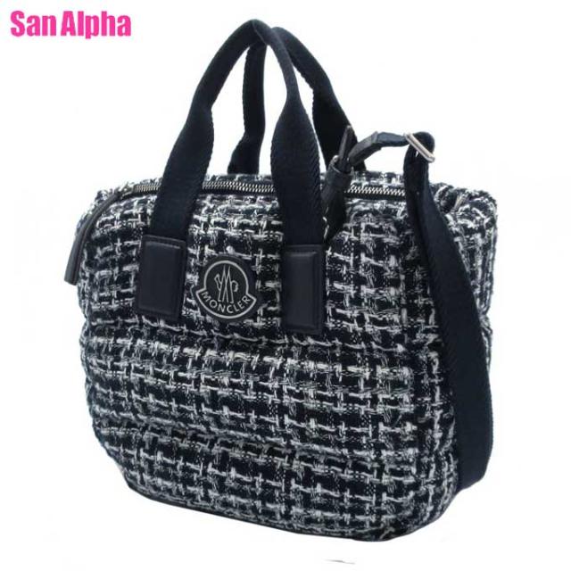 モンクレール バッグ トートバッグ MONCLER モンクレ ツイード カラドック ダウン ミニ トート 2WAY 斜めがけ 5L00018 M4085 F72 (ダークネイビー系) アウトレット レディース