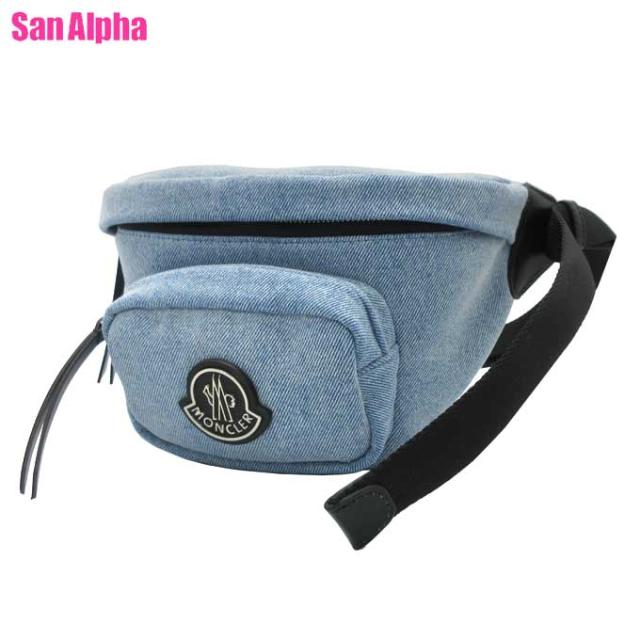 モンクレール バッグ ショルダーバッグ MONCLER フェリシア デニム ミニ ベルトバッグ ウエストポーチ 5M00002 M4202 715 (ライトデニム系) アウトレット レディース
