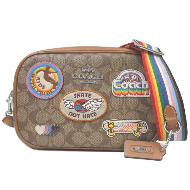 コーチ バッグ ショルダーバッグ COACH ジェイミー パッチ シグネチャー PVC カメラバッグ 斜めがけ CJ605 SVOT8(カーキマルチ) アウトレット レディース