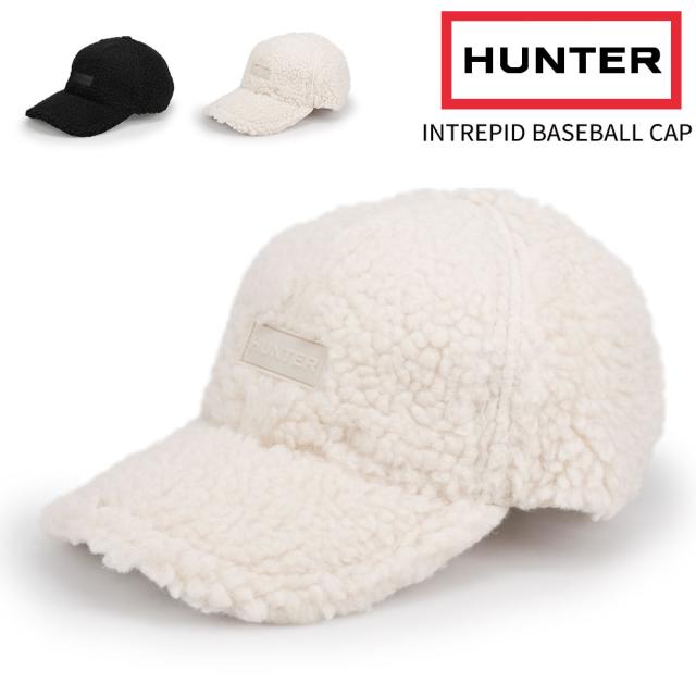 ハンター 帽子 レディース キャップ ボア 黒 白 おしゃれ お洒落 かわいい もこもこ ふわふわ あったか 防寒 雪 冬 カジュアル フェミニン アウトドア ボアキャップ ブラック ホワイト ウィロー HUNTER INTREPID BASEBALL CAP イントレピッド キャップ HR10087