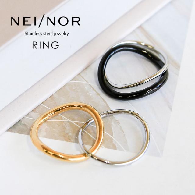 Nei/nor 指輪 リング お肌に優しい つけっぱなしok サージカルステンレス 316L ジェンダーレス ファッション アクセサリー 錆に ...
