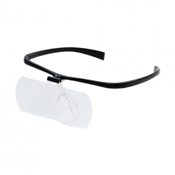 送料無料  メガネルーペII HF-60DE 1.6倍＆2.0倍セット ブラック 074027  広い視野で大きく拡大!