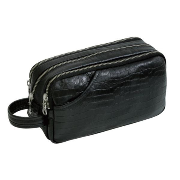 LUGGEX ナイル ポーチ(三層式) 15-0008 ブラック【メーカー直送】代引き・銀行振込前払い・同梱不可