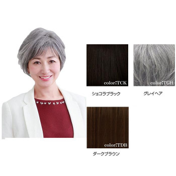送料無料  プリシラ オールウィッグ ミセス エアリーカールショート A-112 耐熱　TCK・ショコラブラック  お手軽にイメージチェンジ♪