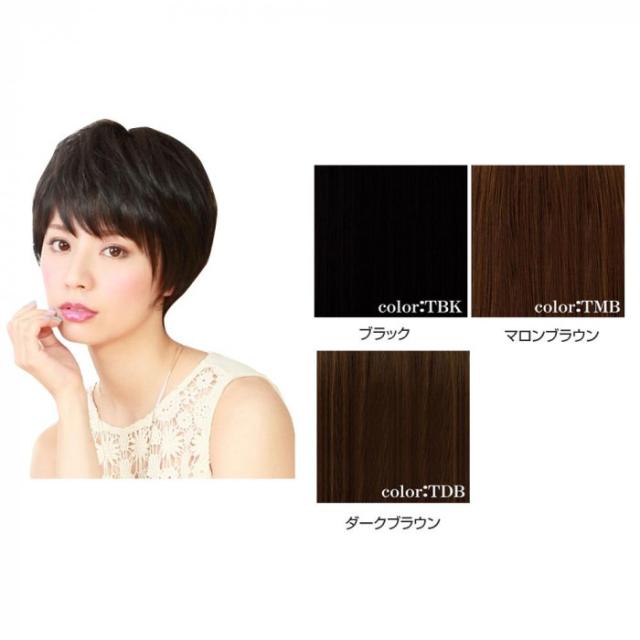 送料無料  プリシラ オールウィッグ ナチュラルショート A-676 耐熱　TBK・ブラック  お手軽にイメージチェンジ♪