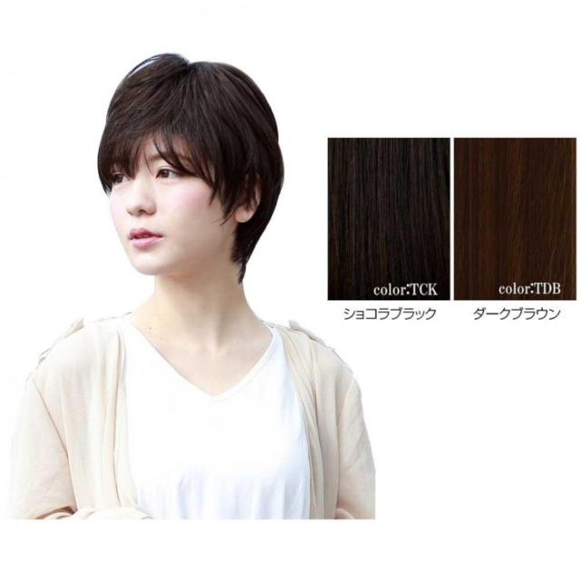 送料無料  プリシラ 帽子ウィッグ ショート BO-01 耐熱　TCK・ショコラブラック  お手軽にイメージチェンジ♪