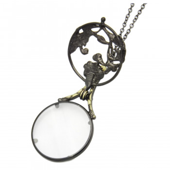 送料無料  ペンダントルーペ　アンティーク調　ブロンズ　EW-325  お洒落なデザインのペンダントルーペ!