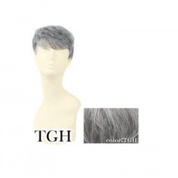 送料無料  プリシラ  男性用5分ウィッグ ボリュームショート 耐熱 グレイヘア GB-23-TGH  毛足が長く立ち上げやすいショートスタイル