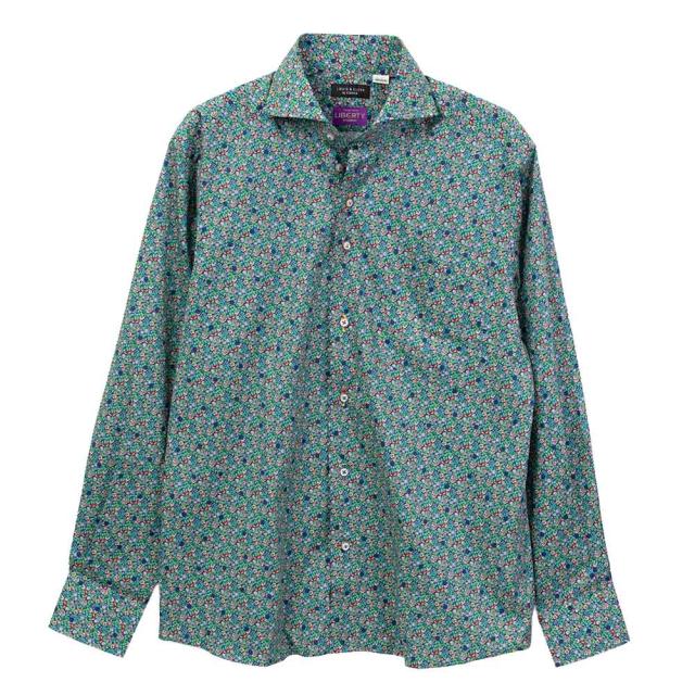 リバティプリント アバサン･スポット タナローン ＜ABASAN SPOT＞ グリーン 花柄 フラワ【RLD926-945】