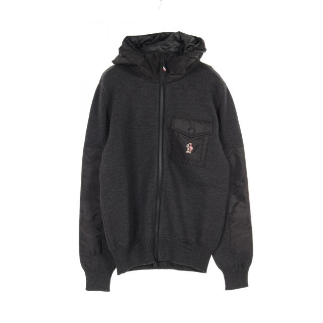 モンクレール MONCLER パーカー 衣料品 トップス ウール ナイロン メンズ グレー系 / ブラック系 J20979B00013A9462972 【新品】