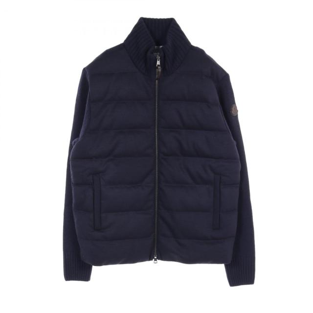 モンクレール MONCLER CARDIGAN ダウンジャケット 衣料品 アウター ウール カシミヤ メンズ ネイビー系 J20919B00033M4281745 【新品】