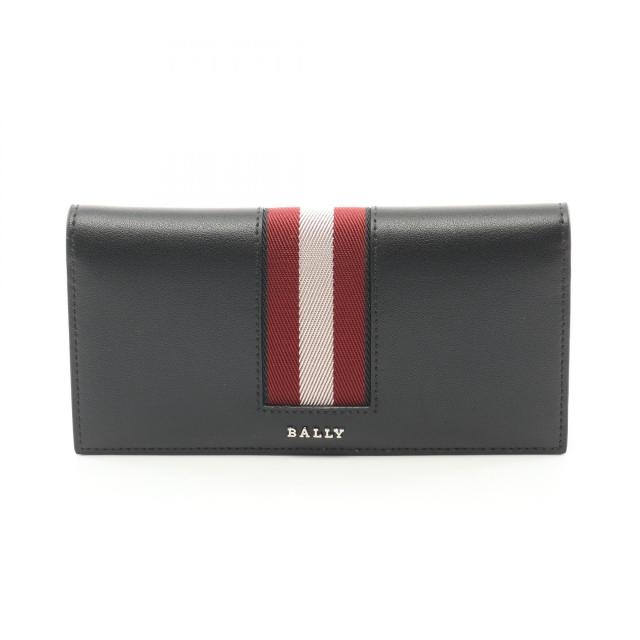 バリー BALLY 二つ折り長財布 財布 レザー メンズ ブラック系 6309713U901P 【新品】