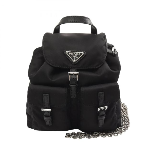 プラダ PRADA Re-Nylon ショルダーバッグ バッグ ナイロン サフィアーノレザー レディース ブラック系 1BH029RV44F0002 【新品】