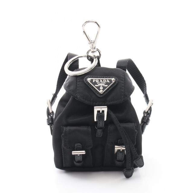 プラダ PRADA TESSUTO TRAVEL チャーム アクセサリー ナイロン サフィアーノレザー メンズ レディース ブラック系 2TT2052DMKF0002 【新品】