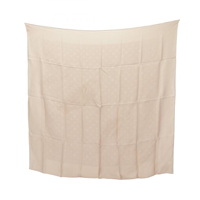 ルイ・ヴィトン LOUIS VUITTON カレ モナコ モノグラム スカーフ 衣料品 シルク レディース ベージュ系 M71146 【中古】