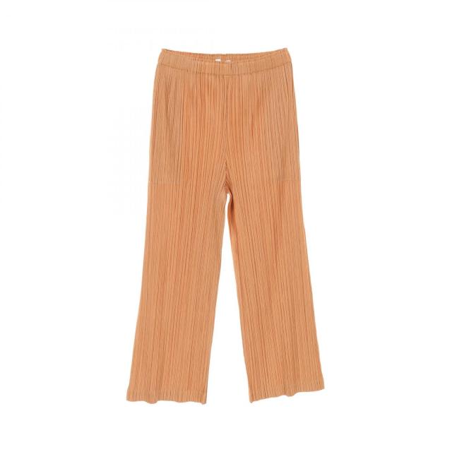 プリーツプリーズ PLEATS PLEASE パンツ 衣料品 ボトムス ポリエステル レディース オレンジ系 【中古】