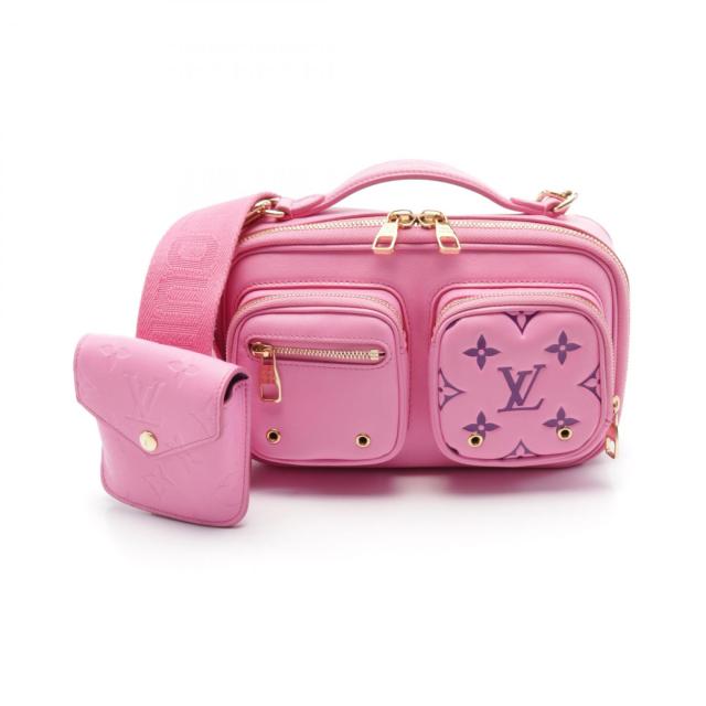 ルイ・ヴィトン LOUIS VUITTON ユーティリティ クロスボディ ローズ ハンドバッグ バッグ レザー レディース ピンク系 / パープル系 M59244 【中古】