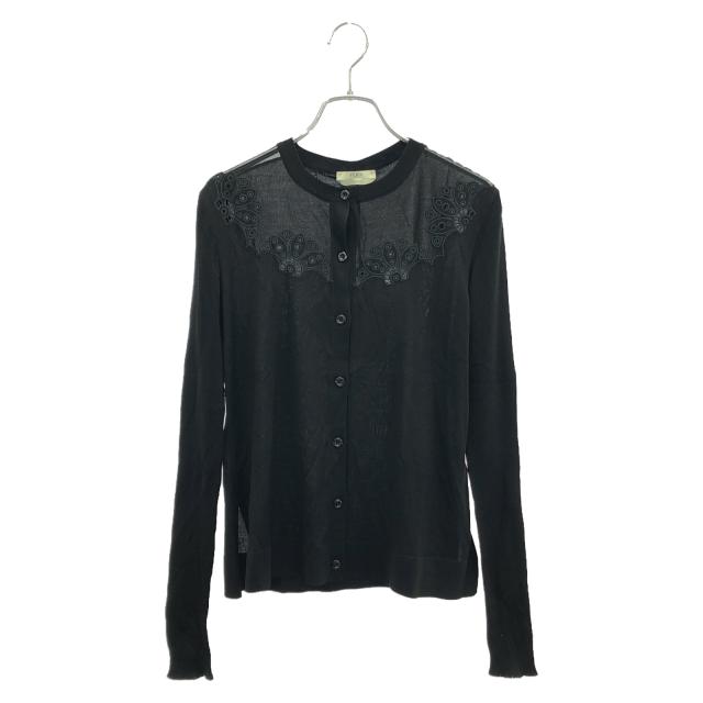 フェンディ FENDI カーディガン カーディガン 衣料品 トップス シルク レディース ブラック系 【中古】